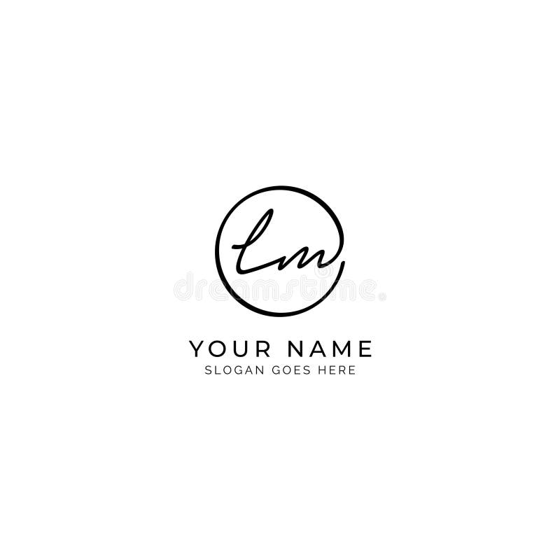 L, M, LM Initial Letter Handwritten and Signature Vector Logo. Business ...