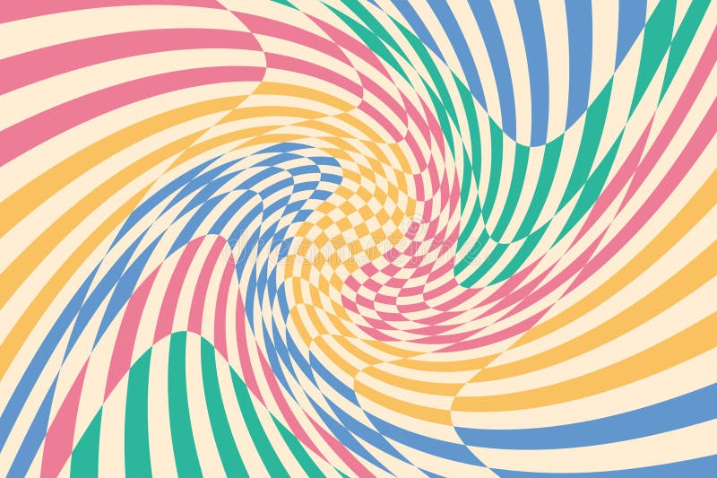 Colorful Swirl Psychedelic Background in Retro Style Stock Vector ...