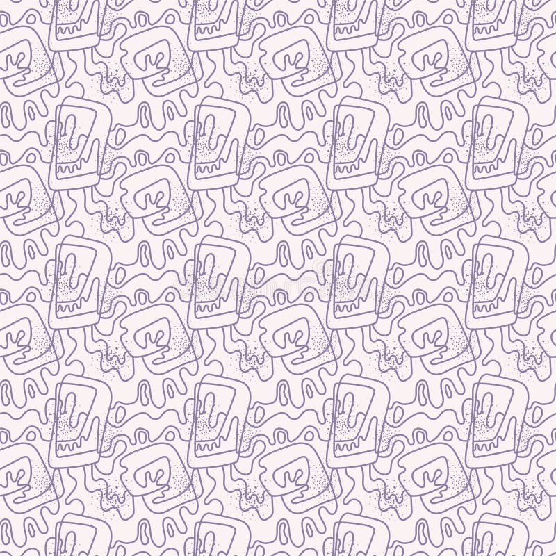 Seamless Urban Pattern with Wave Shapes with Dots and Lines Stock ...