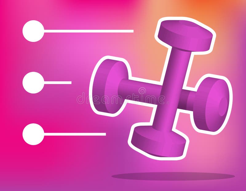 Stylized dumbbell stock image. Illustration of workout - 360026957