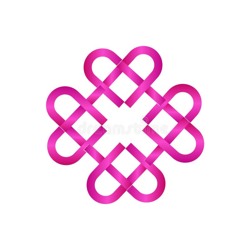 Intertwined Hearts .Vector Illustration Stock Vector - Illustration of ...