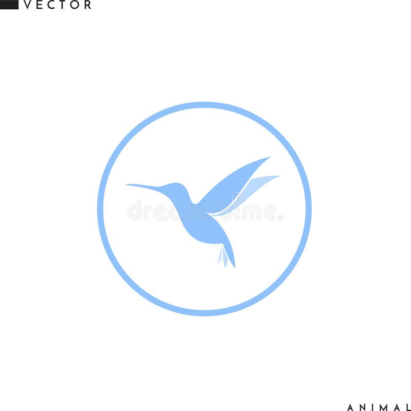 Abstract Hummingbird. Flying Bird Sign Stock Vector - Illustration of ...