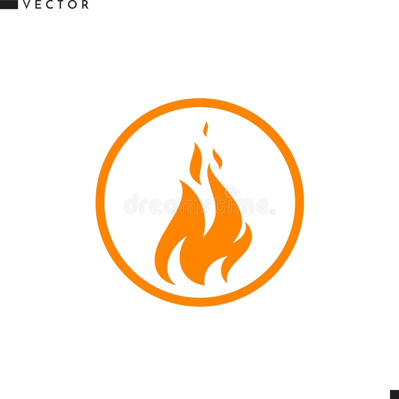 Red Fire Sign. Abstract Emblem Stock Vector - Illustration of design ...
