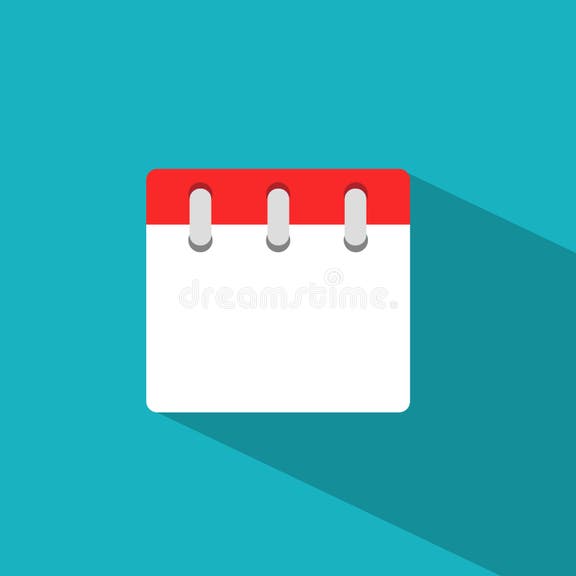 Blank Calendar Isolated on Blue Background Stock Illustration ...