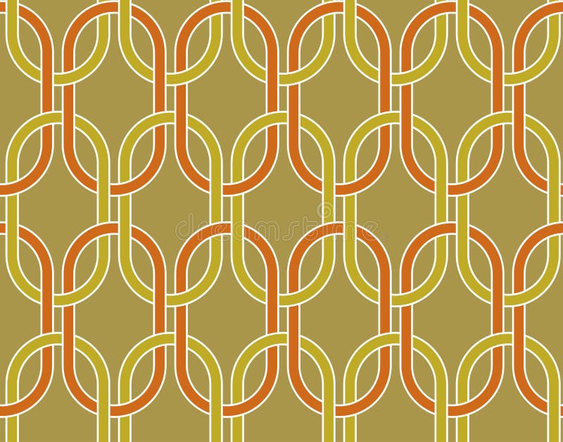 Seamless Abstract Geometric Chain Pattern. Vector Illustration. Stock ...