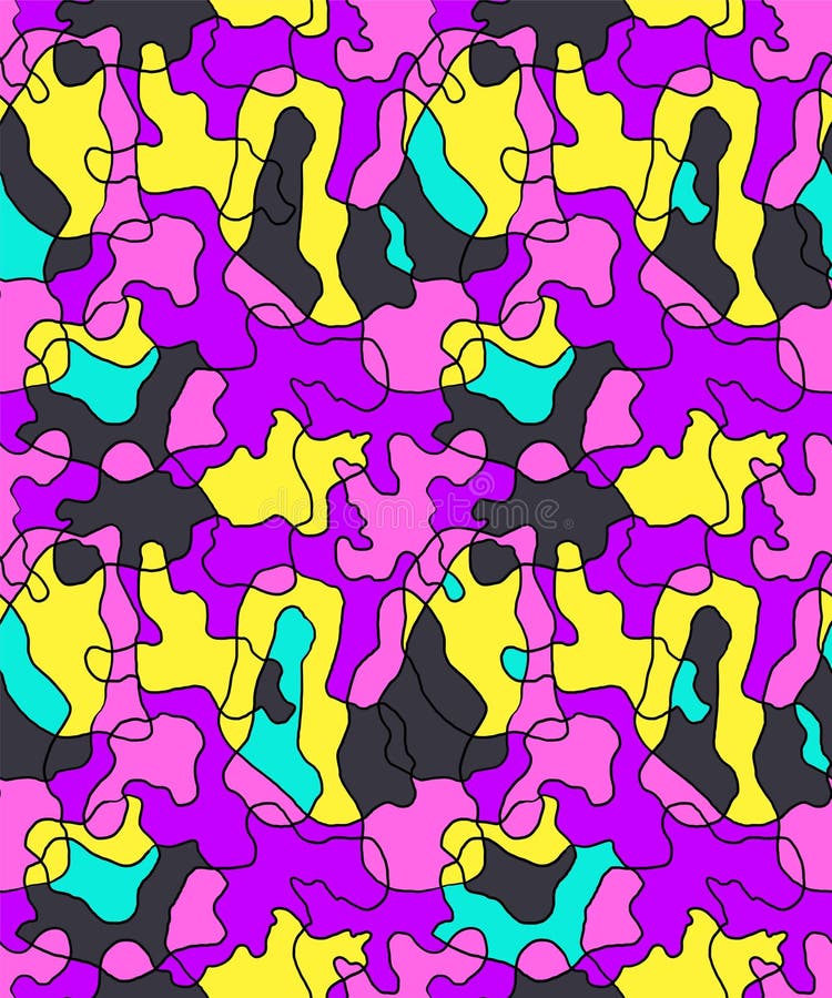 Abstract Colorful Vector Seamless Stained Glass Pattern Stock Vector ...