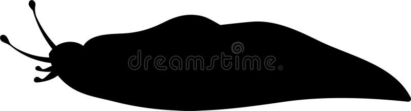 Slug Side Vector Silhouette Black Stock Vector - Illustration of ...
