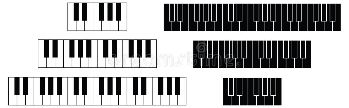 Piano Keys Outline Stock Illustrations – 623 Piano Keys Outline Stock ...