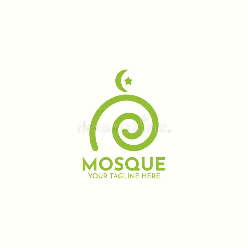 Shell Shaped Mosque Logo stock vector. Illustration of lines - 274943078