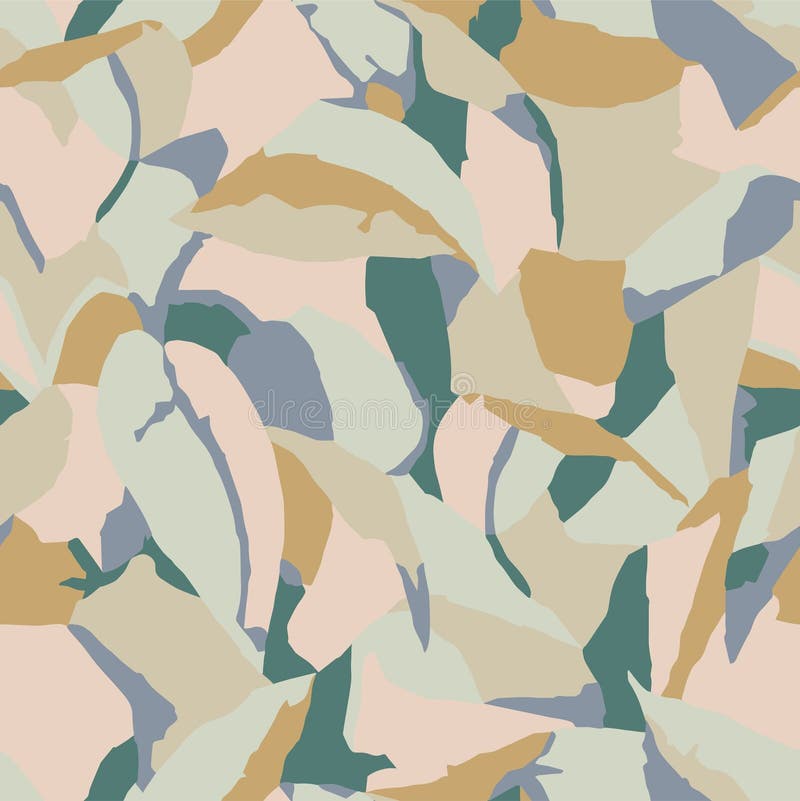 Vector Leaf Motif Illustration Seamless Repeat Pattern Stock Vector ...