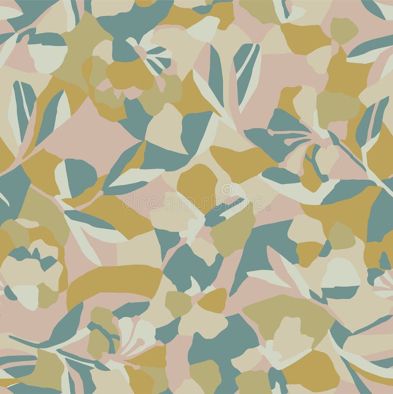 Vector Flower Layers Illustration Seamless Repeat Pattern Stock Vector ...