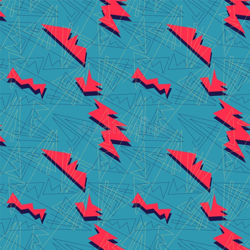 Abstract Vector Pattern with Curved Geometry Elements and Curved Lines ...