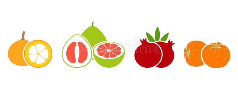 Fruit Logo. Isolated Fruit on White Background Stock Vector ...
