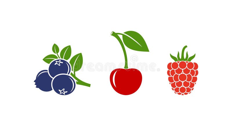 Berry Logo. Isolated Berry on White Background Stock Vector ...