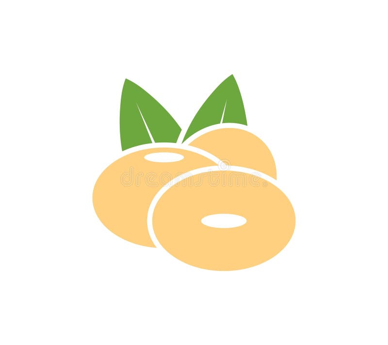 Soybean Bean Logo. Isolated Soybean Bean on White Background Stock ...