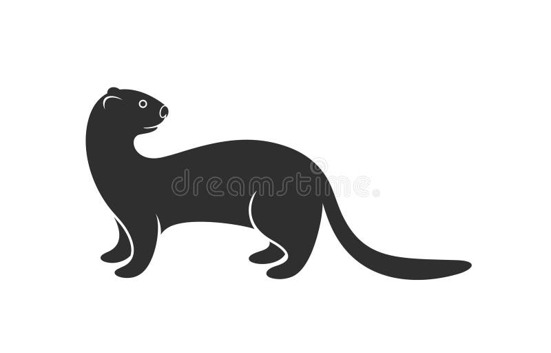 Ferret Logo. Isolated Ferret on White Background Stock Vector ...
