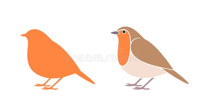 Robin Bird Logo. Isolated Robin Bird on White Background Stock Vector ...