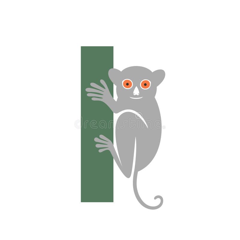 Tarsier Logo. Isolated Tarsier on White Background Stock Vector ...