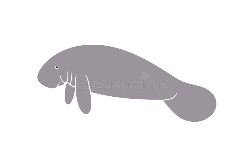 Manatee Logo. Isolated Manatee on White Background Stock Vector ...