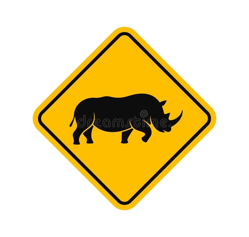 Rhino Warning Stock Illustrations – 118 Rhino Warning Stock ...