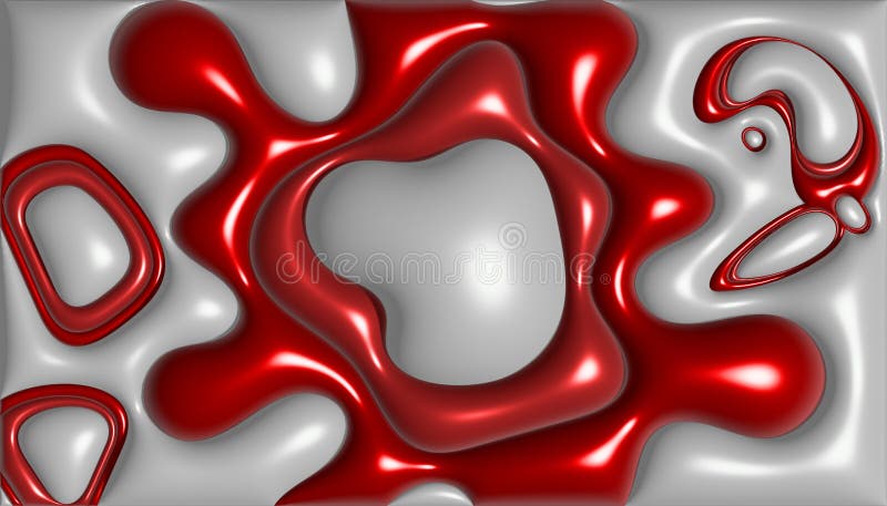 Background with a Spill of Red 3D Stock Illustration - Illustration of ...