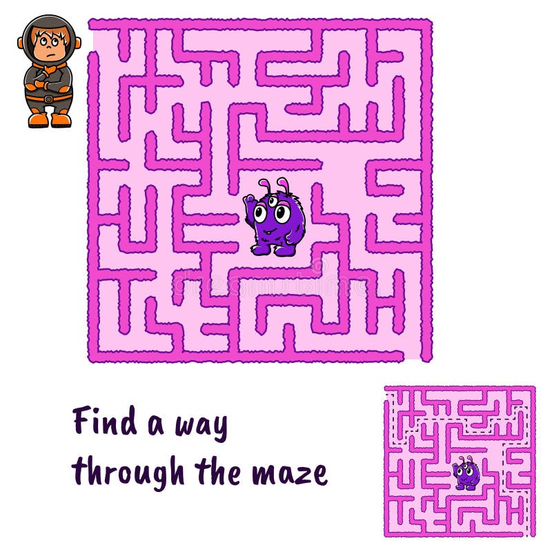 A Labyrinth through Which the Astronaut Will Have To Pass by a Cute ...