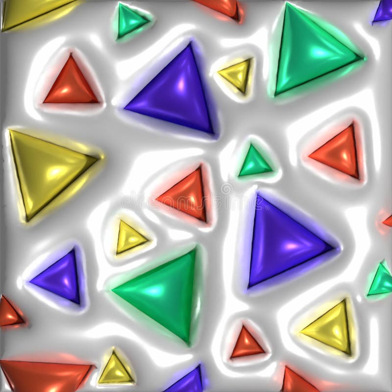 Background White Colored Triangles 3D Stock Illustration - Illustration ...
