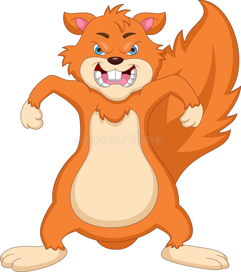 Mean Squirrel Cartoon