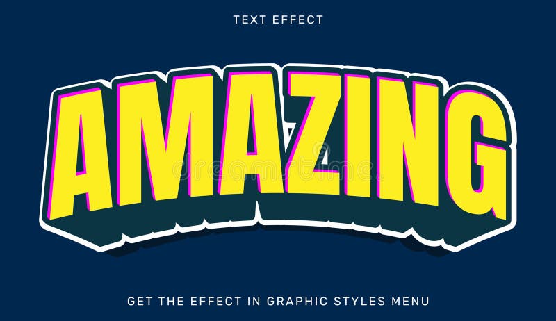 Vector Illustration of Amazing Text Effect Stock Vector - Illustration ...