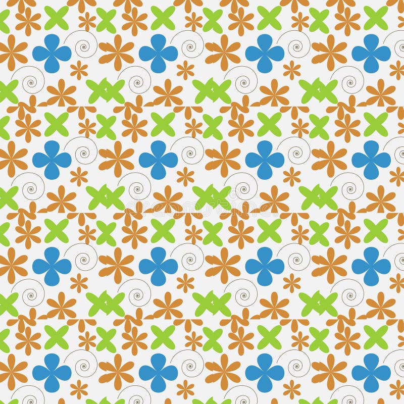 Seamless Floral Pattern Uniform Background Stock Illustrations – 1,518 ...