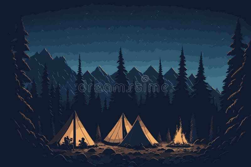 Camp at Night, Camping in Nature, Camping in the Forest, Camp in the ...