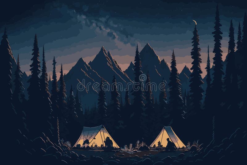 Camp at Night, Camping in Nature, Camping in the Forest, Camp in the ...