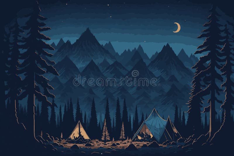 Camp at Night, Camping in Nature, Camping in the Forest, Camp in the ...