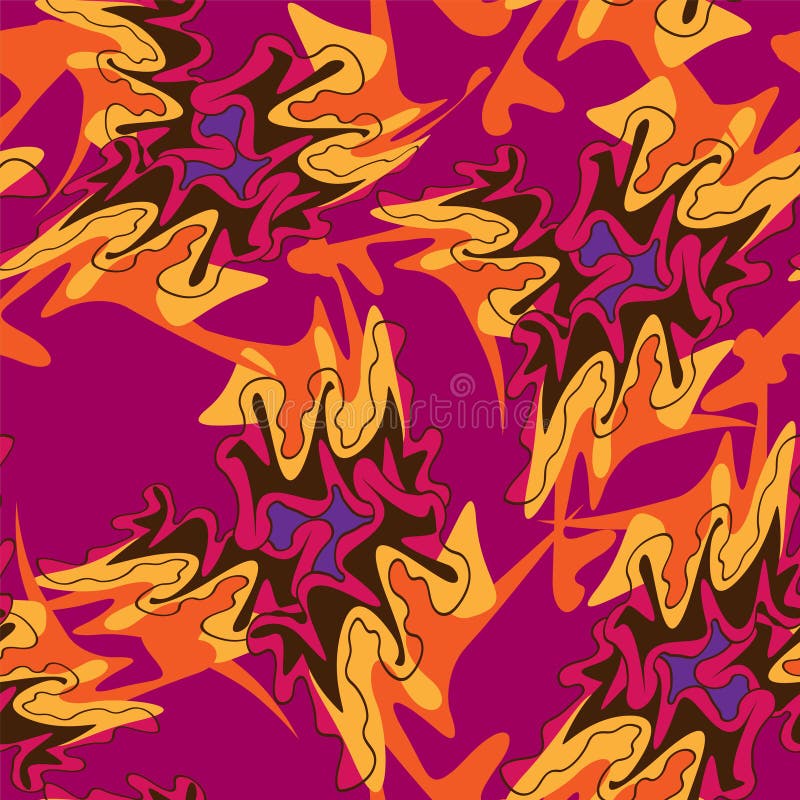 Seamless Abstract Colorful Exotic Hand Drawn Pattern Stock Vector ...