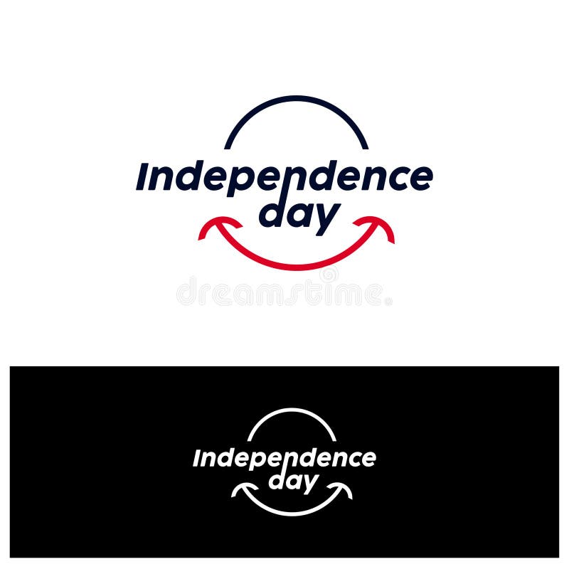 Lettering Independence Day Nation, Iconic, Modern, Flat, Icon Stock ...