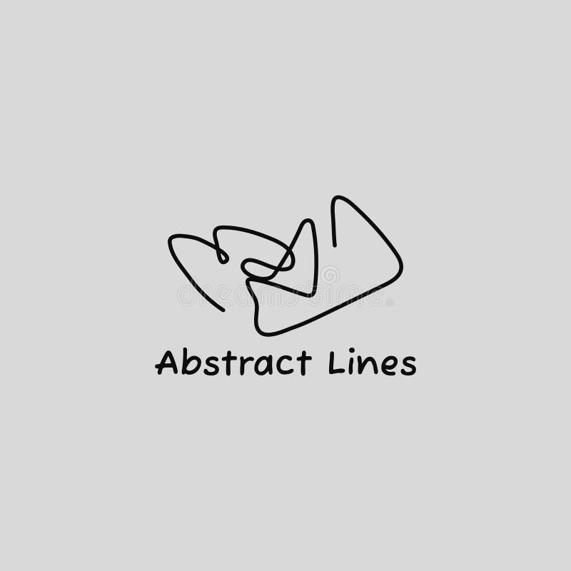 Messy Abstract Line Logo stock vector. Illustration of creative - 277698309