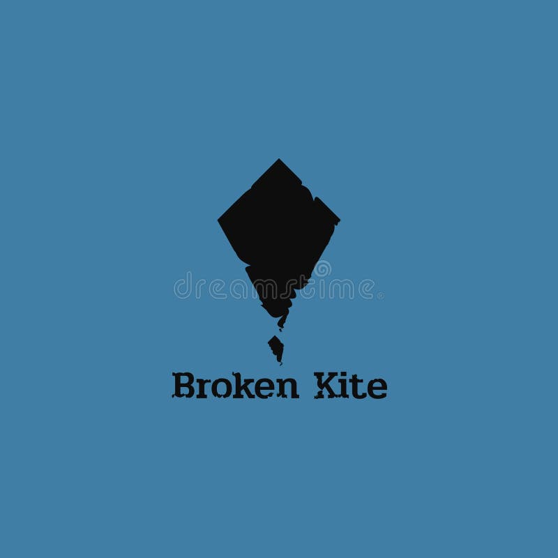 Broken Black Kite Logo stock vector. Illustration of kite - 277699117