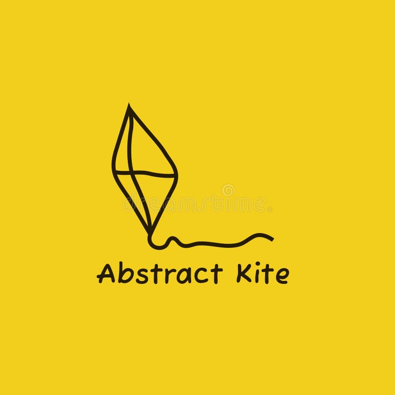 Abstract Kite Logo from Lines Stock Illustration - Illustration of ...
