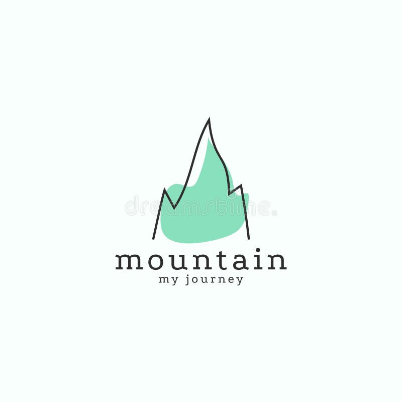Minimalist Sharp Mountain Logo Stock Vector - Illustration of tourism ...