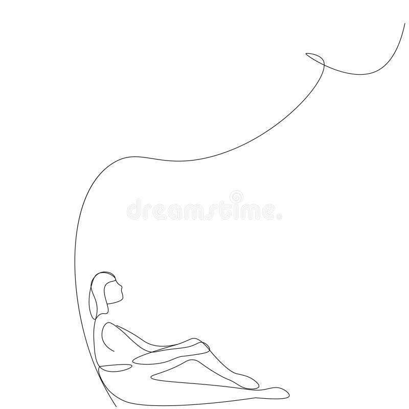 Tree Line Drawing Design, Vector Illustration Stock Vector ...