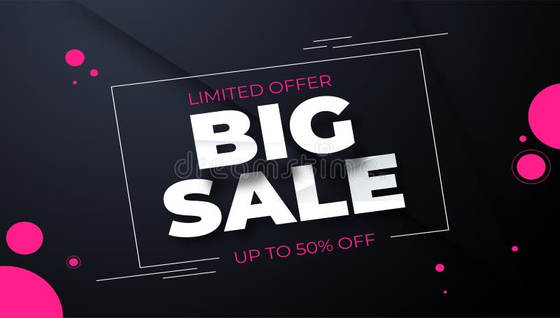 Vector Illustration Big Sale Banner Template Design, Big Sale Special ...