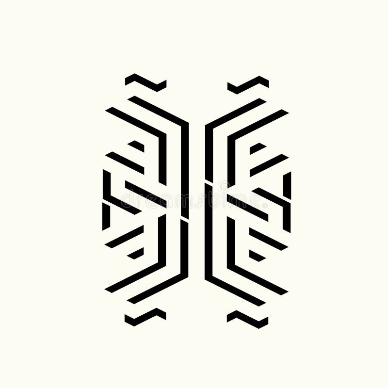 Ornamental Design Geometric Logo. Filigree Lines Pattern. Stock Vector ...