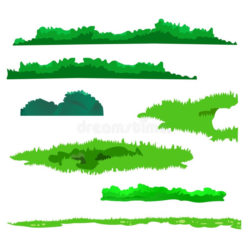 Vector Illustration of Border Green Grass in Flat Design Stock Vector ...