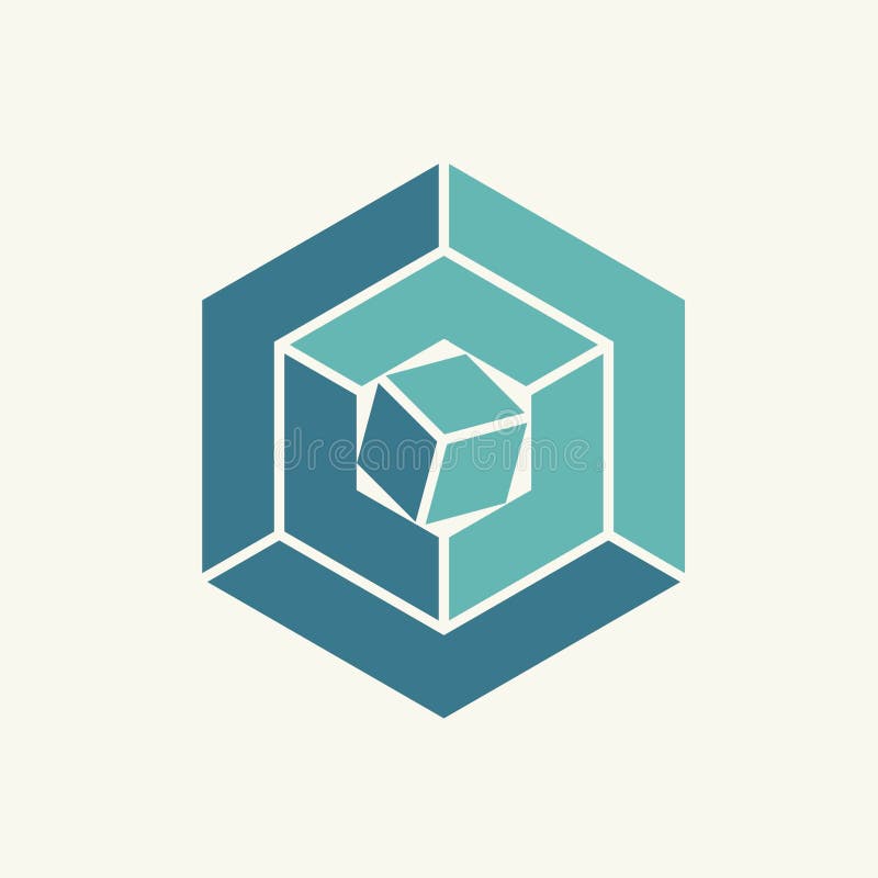 Geometric 3d Cube Construction Logo. Design, Technology and Science ...
