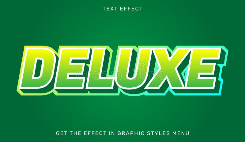 Deluxe Editable Text Effect in 3d Style Stock Vector - Illustration of ...