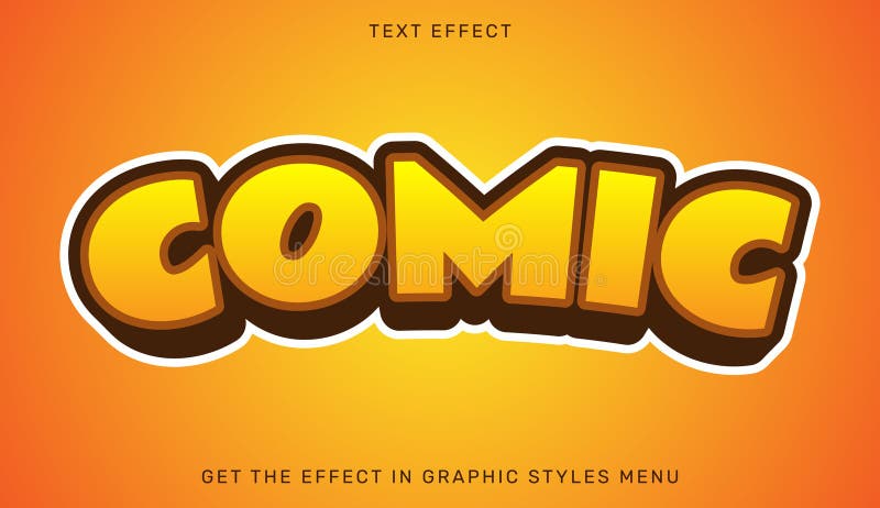 Comic Editable Text Effect in 3d Style Stock Vector - Illustration of ...
