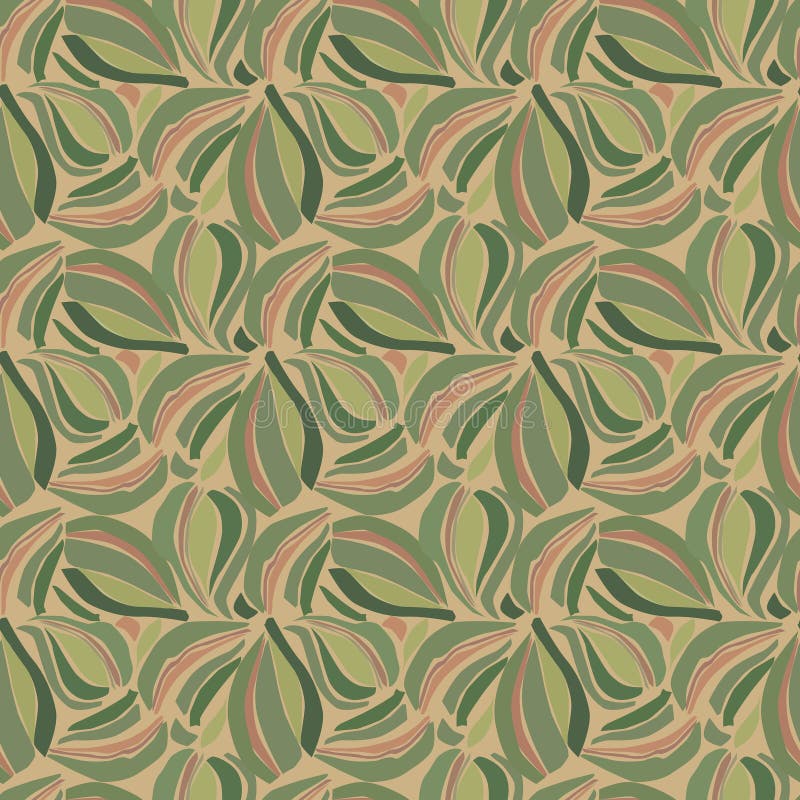 Rose Leaf Pattern. Textile Drawing Stock Vector - Illustration of ...