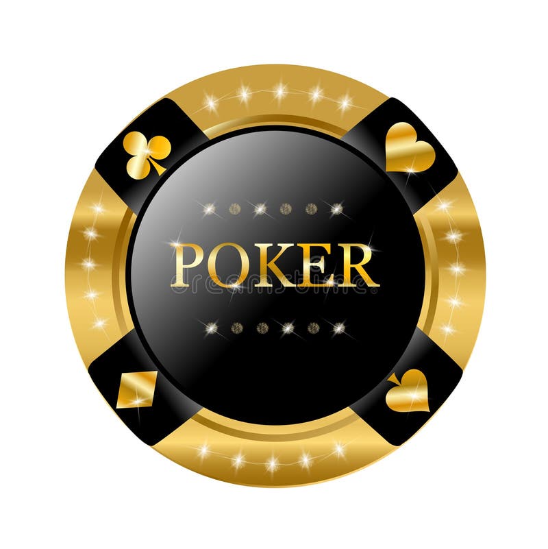 Poker chip.Gold coin stock vector. Illustration of gold - 279305937