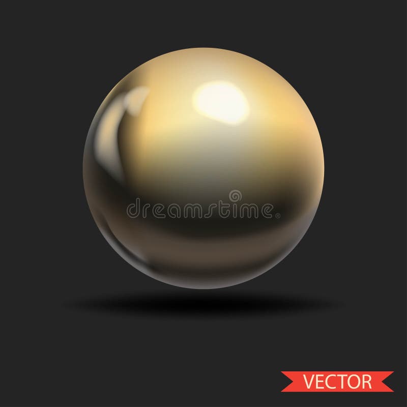 Golden, Metallic Sphere, Ball. Vector Geometric Figure. Stock Vector ...