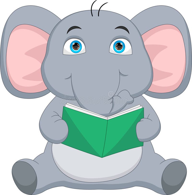 Cartoon Elephant Reading Book Stock Illustrations – 344 Cartoon ...